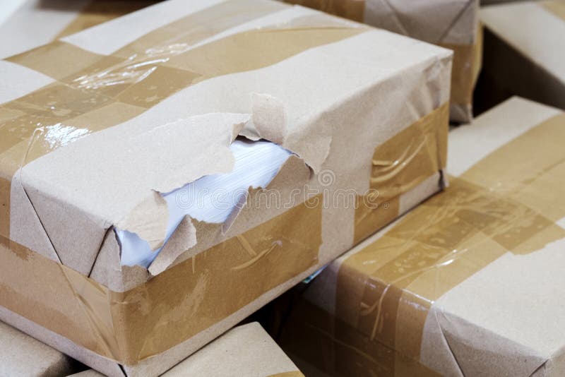 Packaging Big Box Damaged Broken Glass Deliver Shipping Real Incident ...