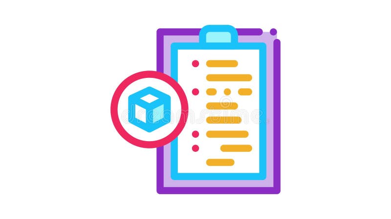 Parcel Declaration Icon Animation Stock Video - Video of innovation ...