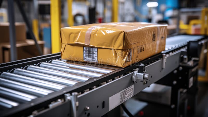 Parcel Delivery and Distribution Stock Illustration - Illustration of ...