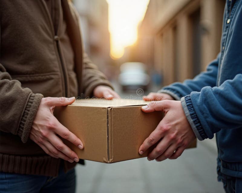 Parcel Delivery Exchange stock illustration. Illustration of parcel ...