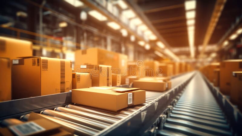 Parcel Delivery, Packaging and Parcel Services, Cardboard Boxes on a ...