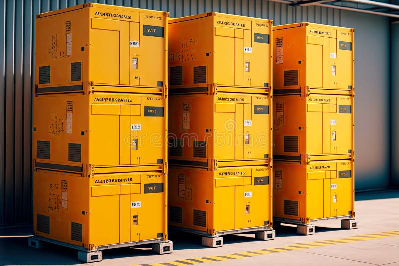 Parcel Delivery Service Boxes on Warehouse Racks Stock Illustration ...