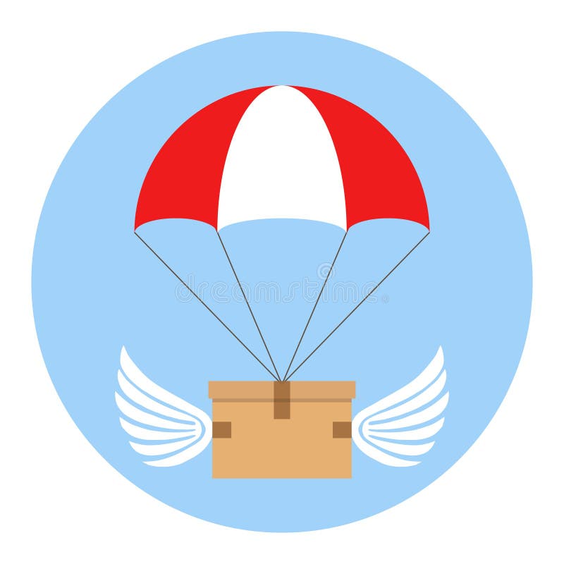 Parcel Delivery, Delivery Service in the Form of a Parcel on a Balloon ...