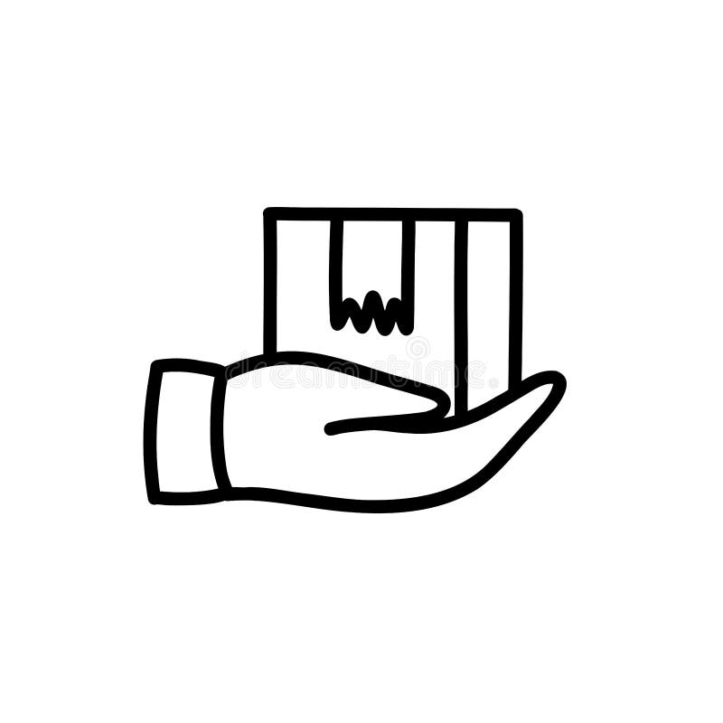 Parcel Doodle Icon, Vector Color Line Illustration Stock Vector ...