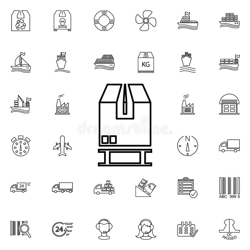 Parcel on Flights Icon. Universal Set of Cargo Logistic for Website ...