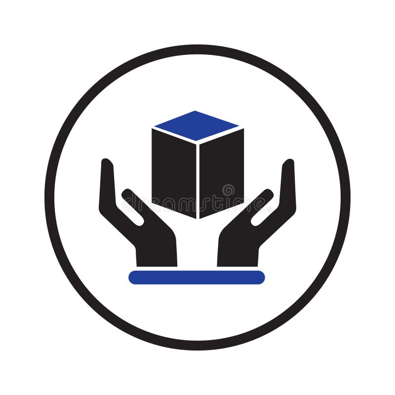 Parcel on Hand Delivery Icon Stock Vector - Illustration of send ...