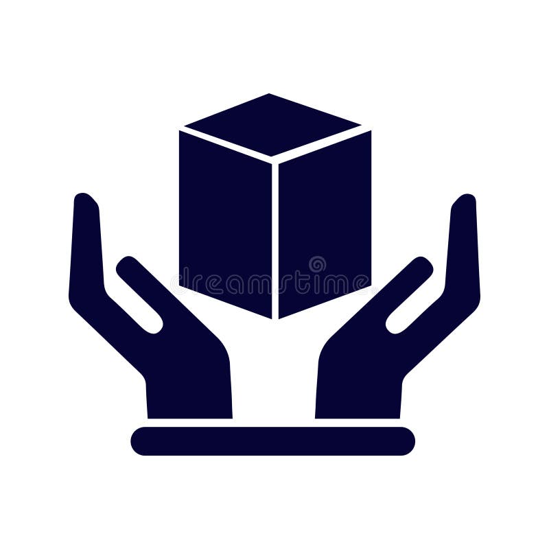 Parcel on Hand Delivery Icon Stock Vector - Illustration of order, fast ...