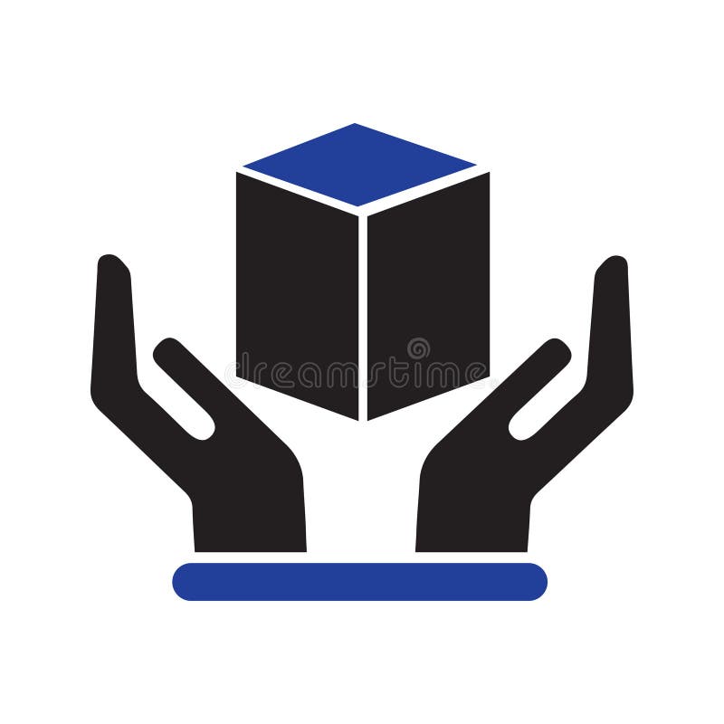 Parcel on Hand Delivery Icon Stock Vector - Illustration of courier ...