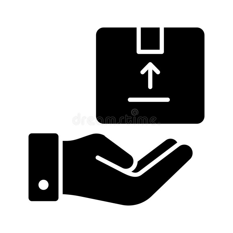 Parcel on Hand Showing Concept Icon of Parcel Care Icon Stock Vector ...