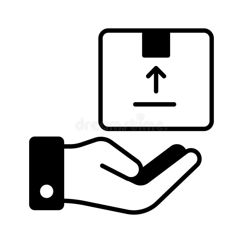 Parcel on Hand Showing Concept Icon of Parcel Care Icon Stock Vector ...