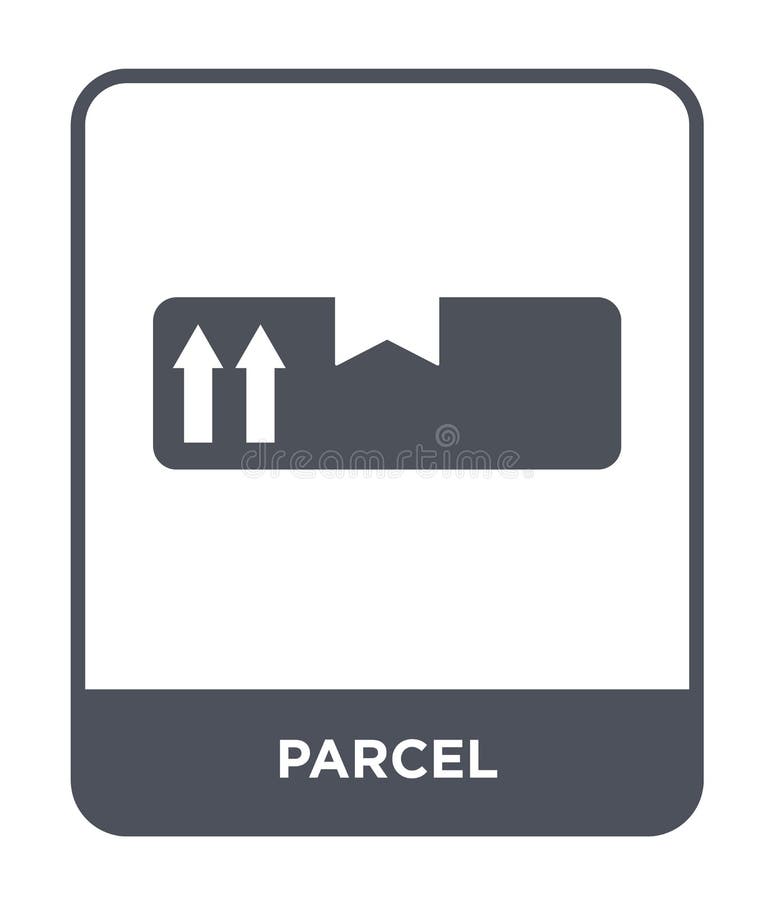 Parcel Icon in Trendy Design Style. Parcel Icon Isolated on White ...