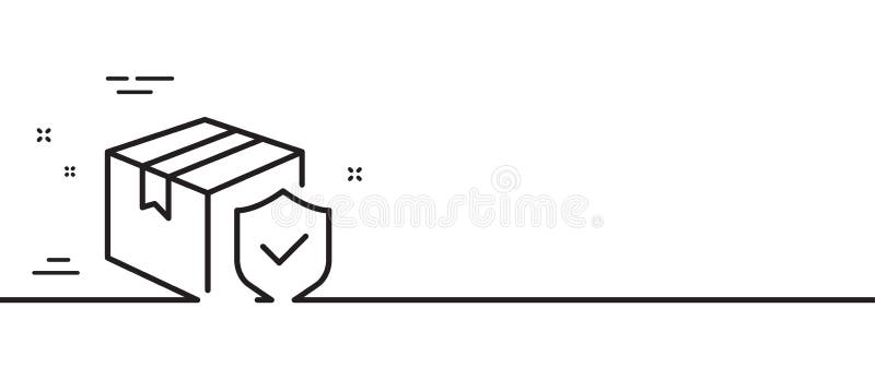 Parcel Insurance Line Icon. Risk Coverage Sign. Minimal Line Pattern ...