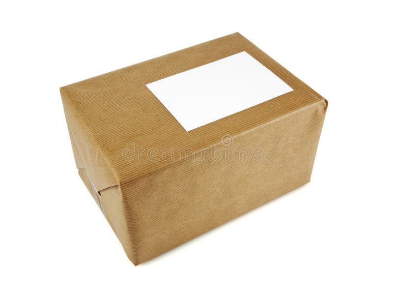 Parcel isolated on white stock image. Image of postal - 15472463