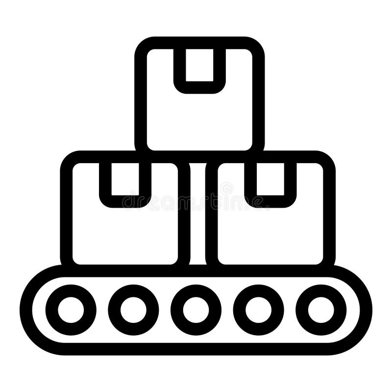 Parcel Line Load Icon Outline Vector. Container Equipment Stock ...