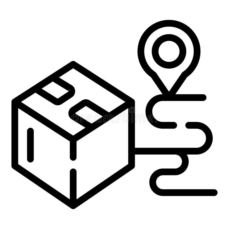 Parcel Location Icon Outline Vector. Box Delivery Stock Vector ... Parcel Location Icon Outline Vector. Box Delivery Stock Vector ...