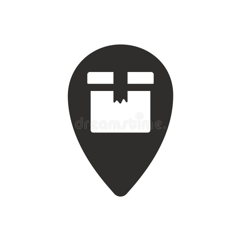 Parcel Location Icon Outline Flat Icon Stock Illustration ...