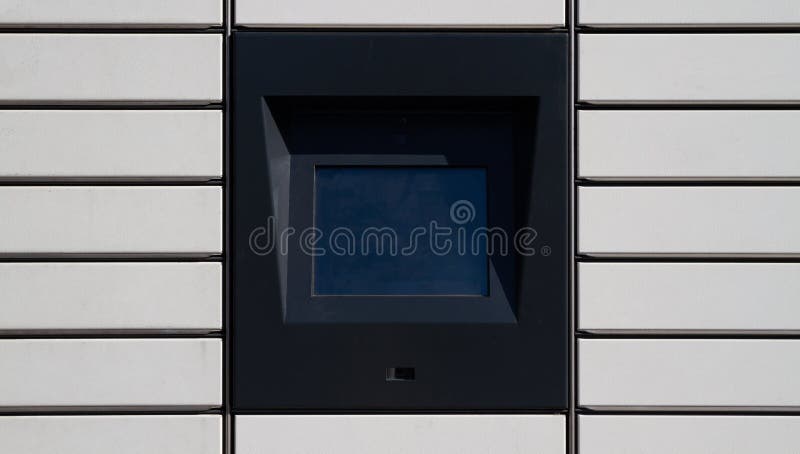 Paczkomat Smart Electronic Steel Parcel Locker with Touchscreen. Stock ...