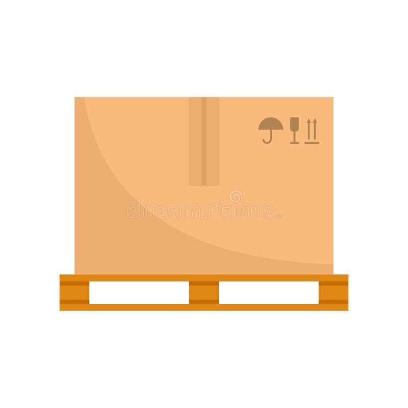 Wooden Pallet Front View Isolated White Background Stock Illustrations ...
