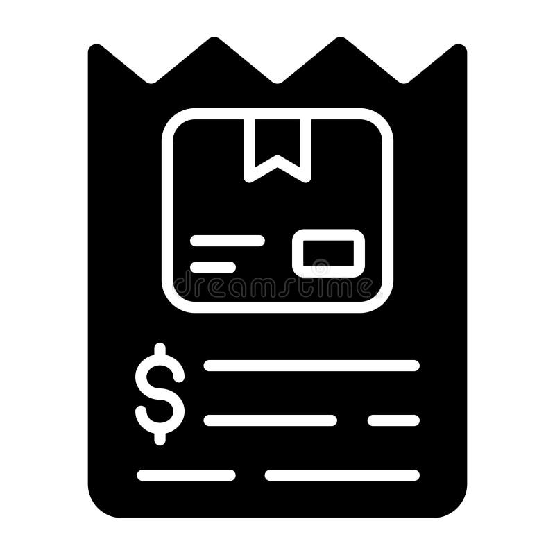 Parcel Payment Invoice Icon in Trendy Style, Editable Vector Stock ...
