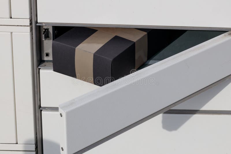 Parcel Placed in a Parcel Machine, the Courier Company S Automatic ...