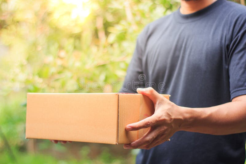 Parcel Post Delivery Service Box Packaging Order Delivery Stock Image ...