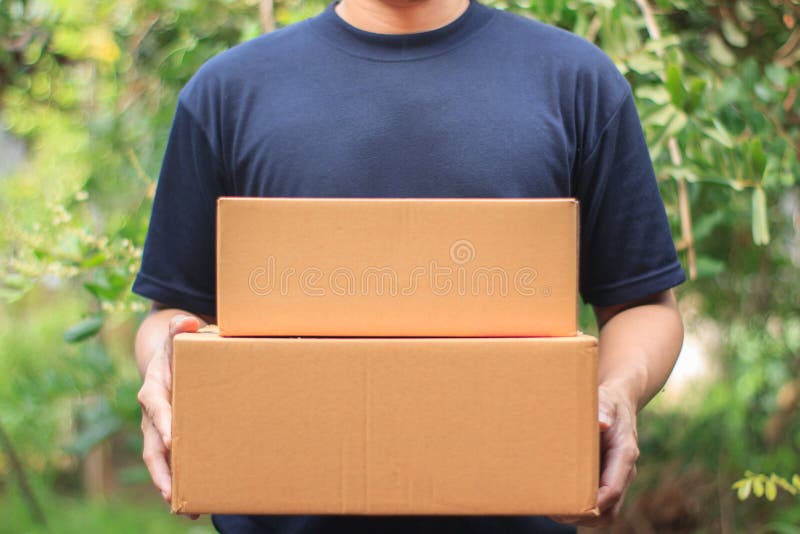 Parcel Post Delivery Service Box Packaging Order Delivery Stock Image ...