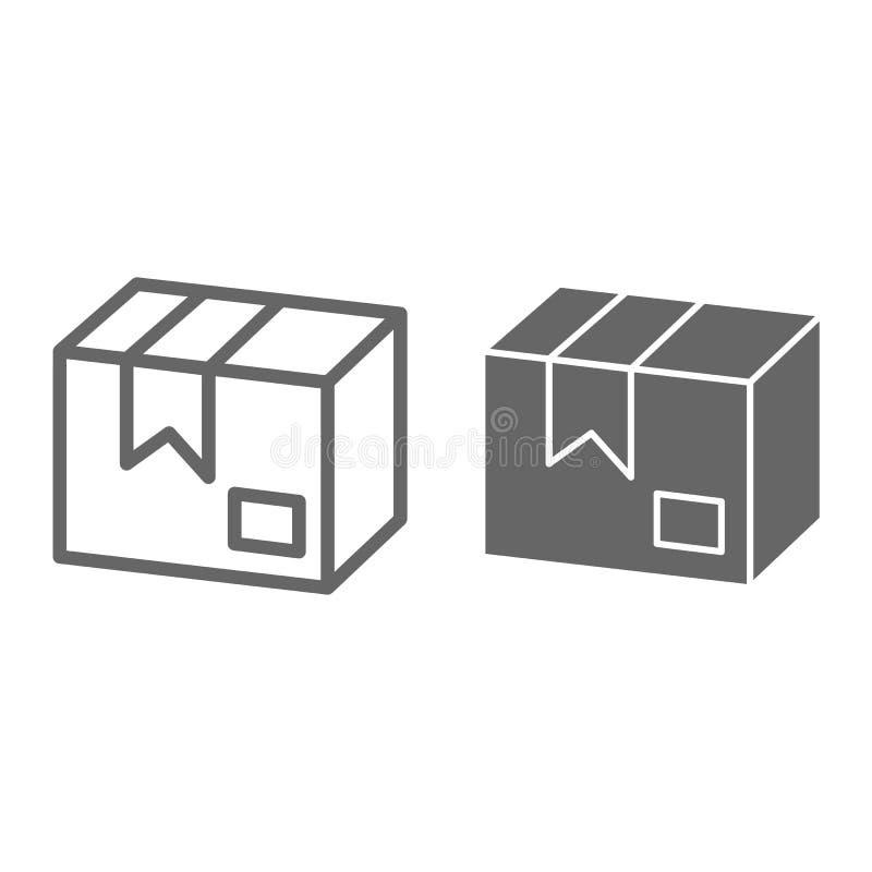 Parcel Post Thin Line Icon, Delivery Symbol, Cargo Box Vector Sign on ...