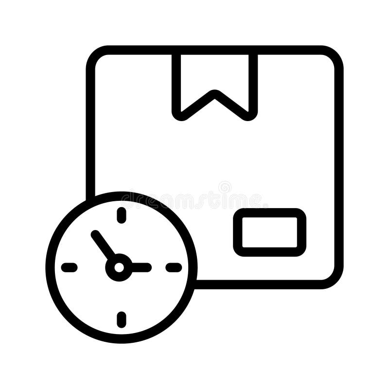 Parcel Processing Time stock vector. Illustration of timepiece - 332226457
