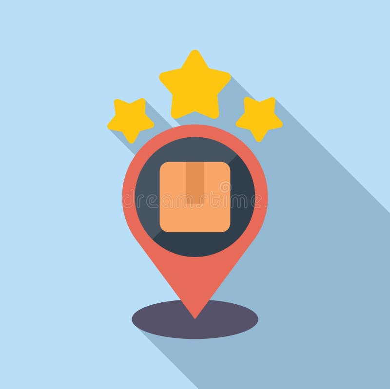 Parcel Product Location Icon Flat Vector. Event Help Service Stock ...