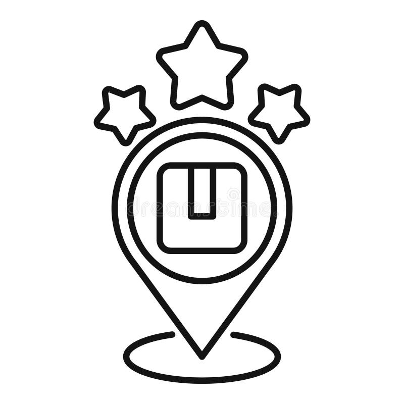 Parcel Product Location Icon Outline Vector. Event Help Service Stock ...