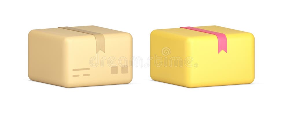 Parcel Rectangle Cardboard Box Postal Container Cargo Warehouse Courier ...