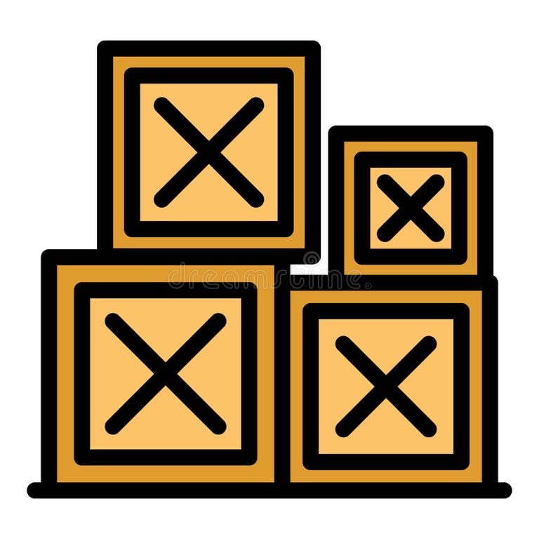 Parcel Relocation Box Icon Color Outline Vector Stock Vector ...