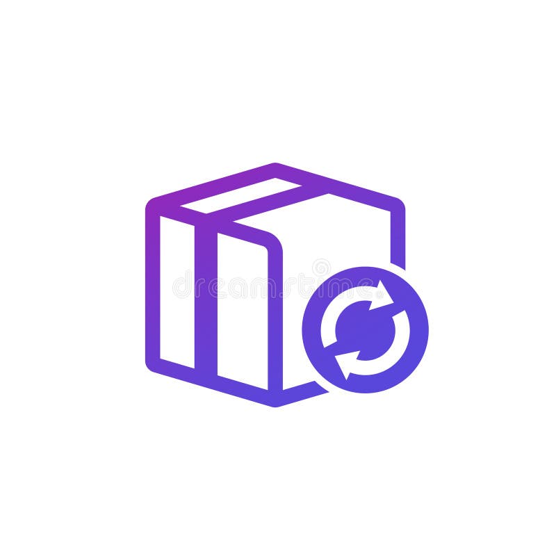 Parcel Return Icon. Monochrome Style Design from Logistics Delivery ...