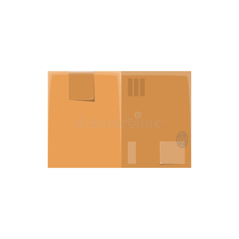 Parcel Side View Isolated Vector Stock Illustration - Illustration of ...