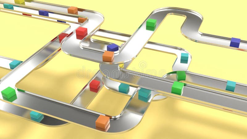 Parcel Sorting Station Delivery Distribution Center Goods Warehouse ...