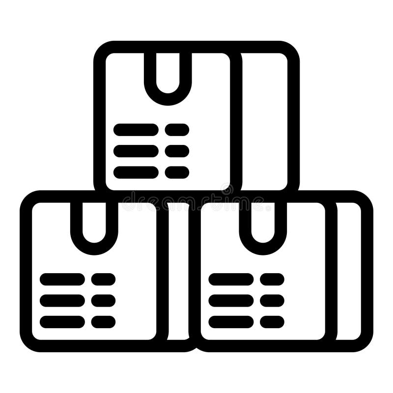 Parcel Stack Icon Outline Vector. Storage Logistic Stock Illustration ...