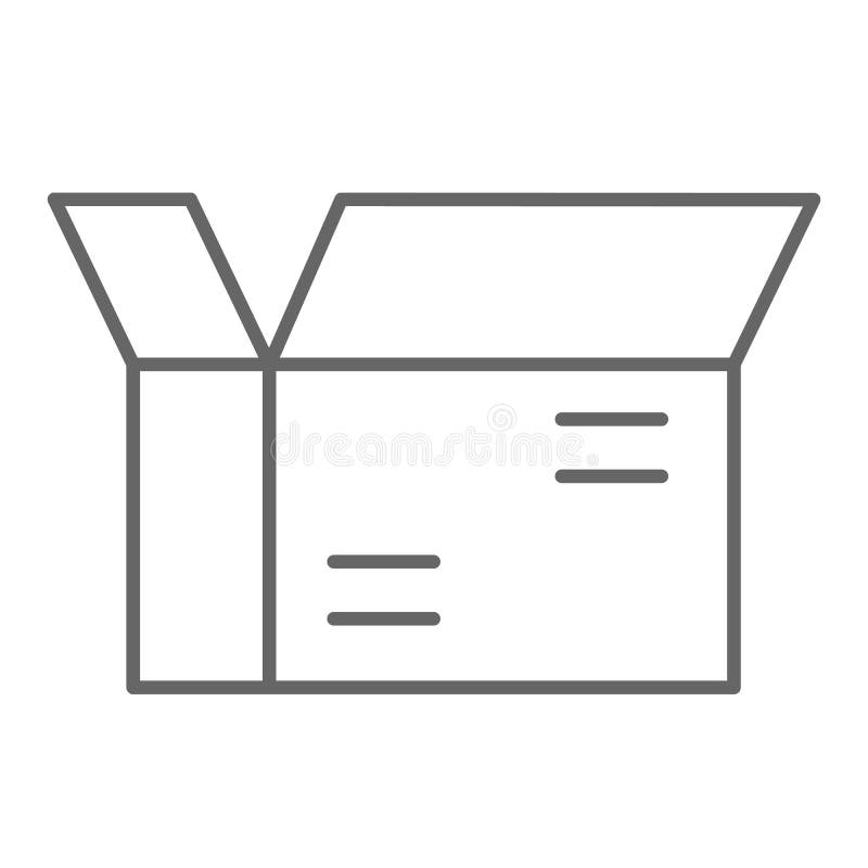 Open Box Concept Outline Thin Stock Illustrations – 1,512 Open Box ...