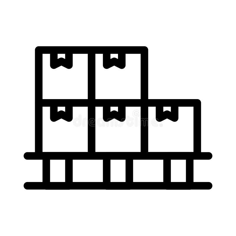 Parcel Thin Line Vector Icon Stock Vector - Illustration of line ...