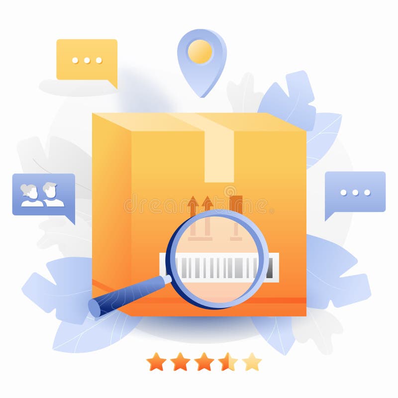 Parcel Tracking Illustration Stock Vector - Illustration of icon ...