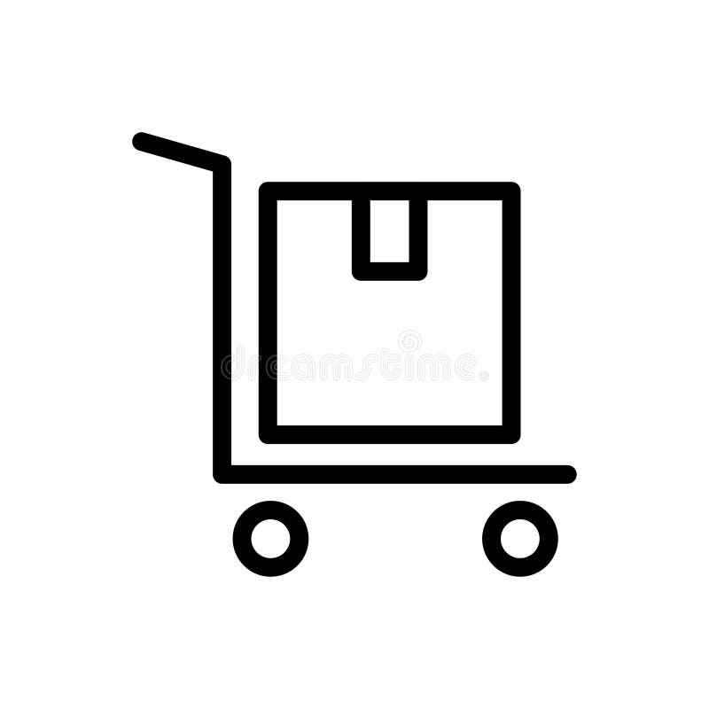 Parcel Vector Thin Line Icon Stock Vector - Illustration of business ...