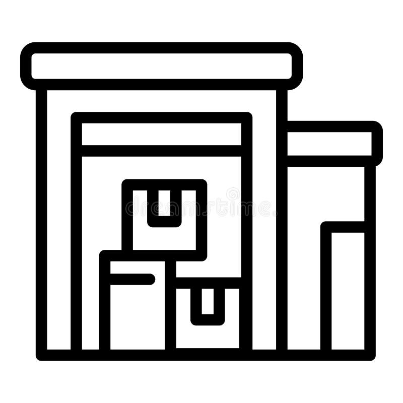 Parcel Warehouse Icon Outline Vector. Digital Control Stock Vector ...