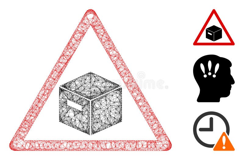 Parcel Warning Polygonal Web Vector Mesh Illustration Stock Vector ...
