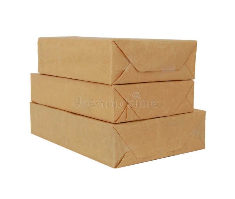Parcel wrapped box stock image. Image of sack, case, collection - 26449067