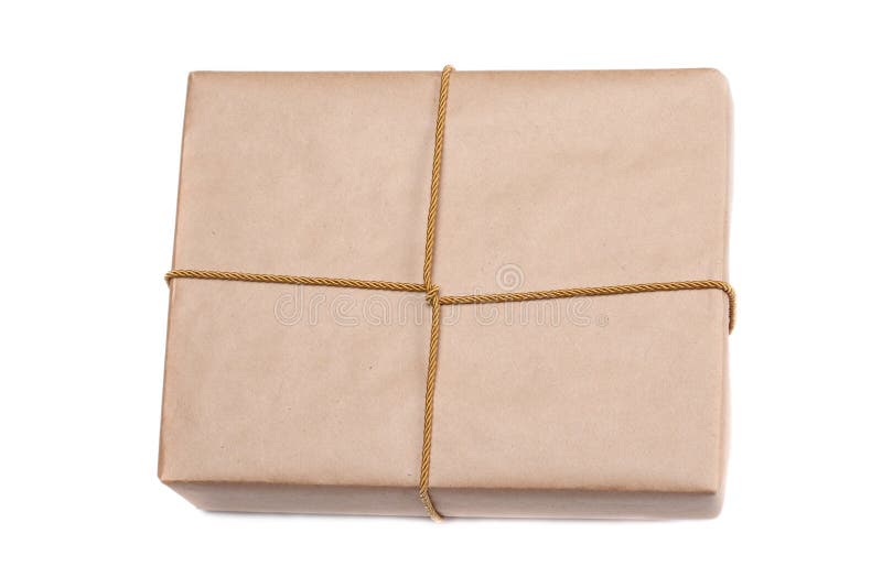 Brown Paper Package stock image. Image of twine, wrapped - 9421341