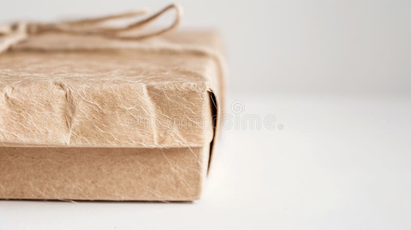 Parcel Wrapped in Brown Kraft Paper, Suggesting Simple, Eco-friendly ...