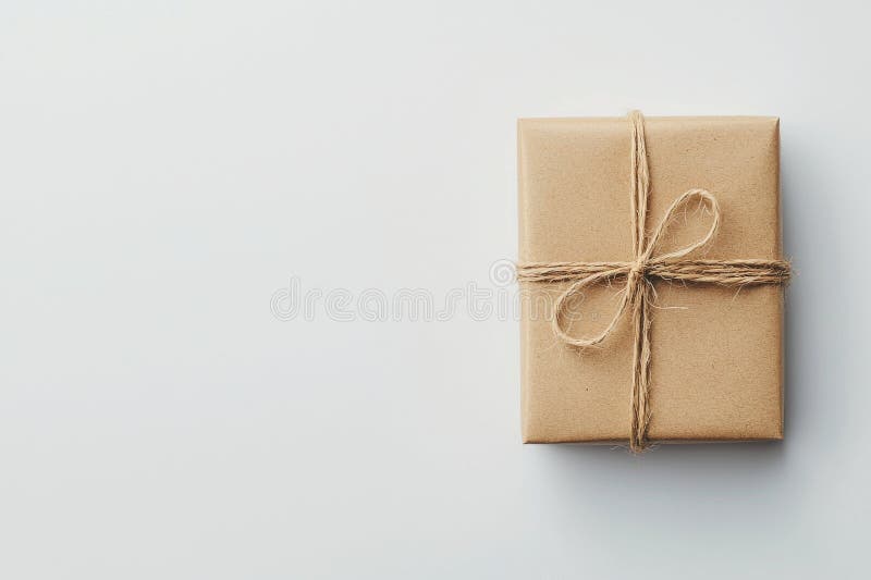A Parcel Wrapped in Brown Paper and Tied with Brown String, Perfect for ...