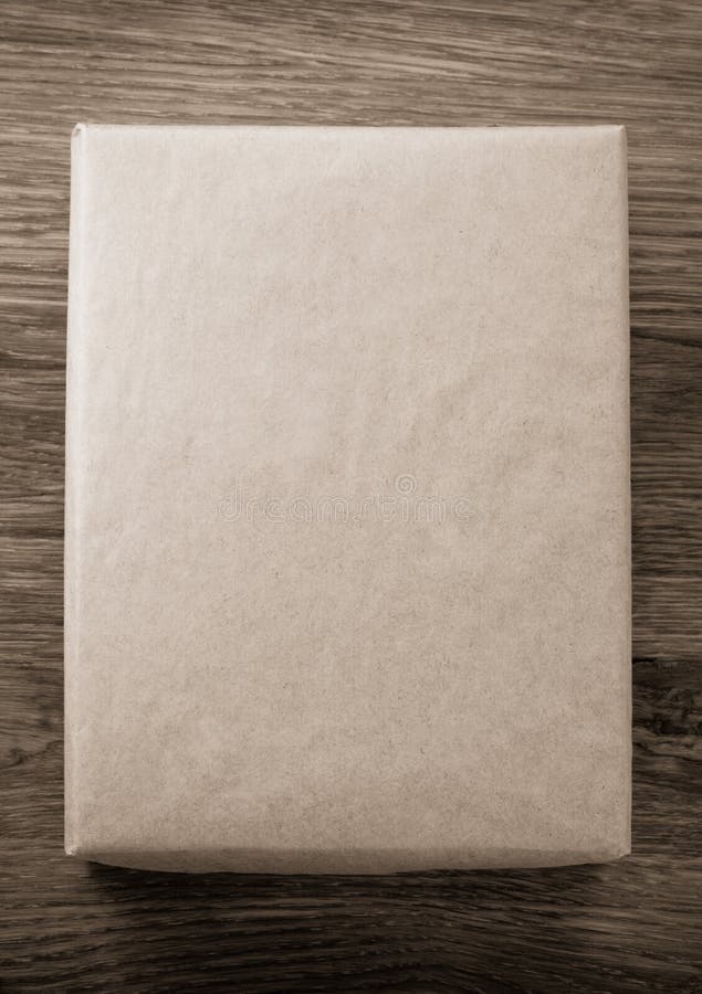 Parcel Wrapped in Brown Paper Stock Photo - Image of knot, front: 32465958