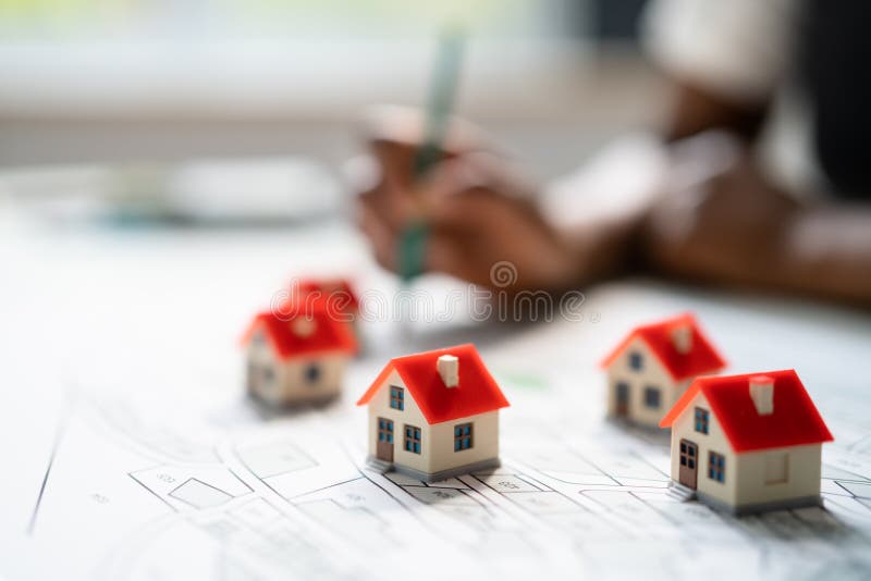 Parcela De Tierra Y Mapa De Catastro Imagen de archivo - Imagen de ...