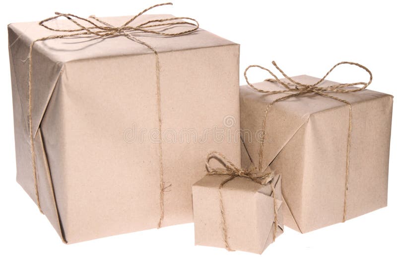 Parcels with Different Sizes on White Stock Photo - Image of cube ...