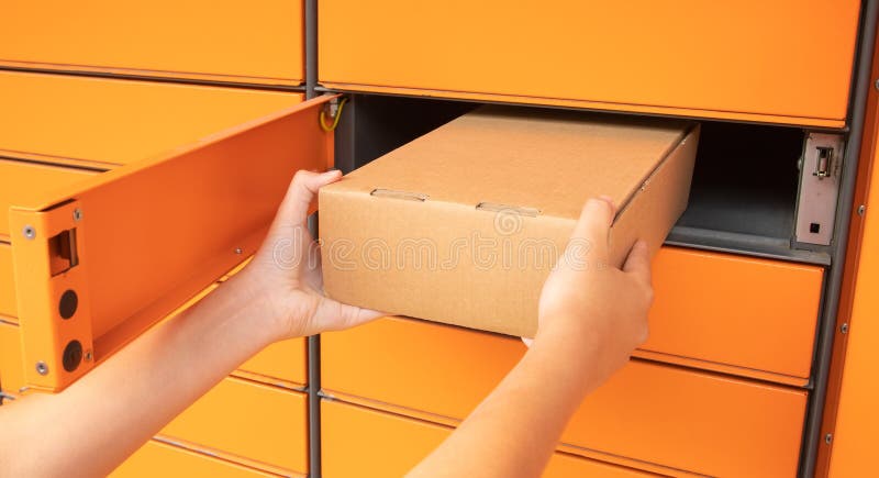 Parcels Pick Up Point, Contactless Self-service Post Terminal Stock ...